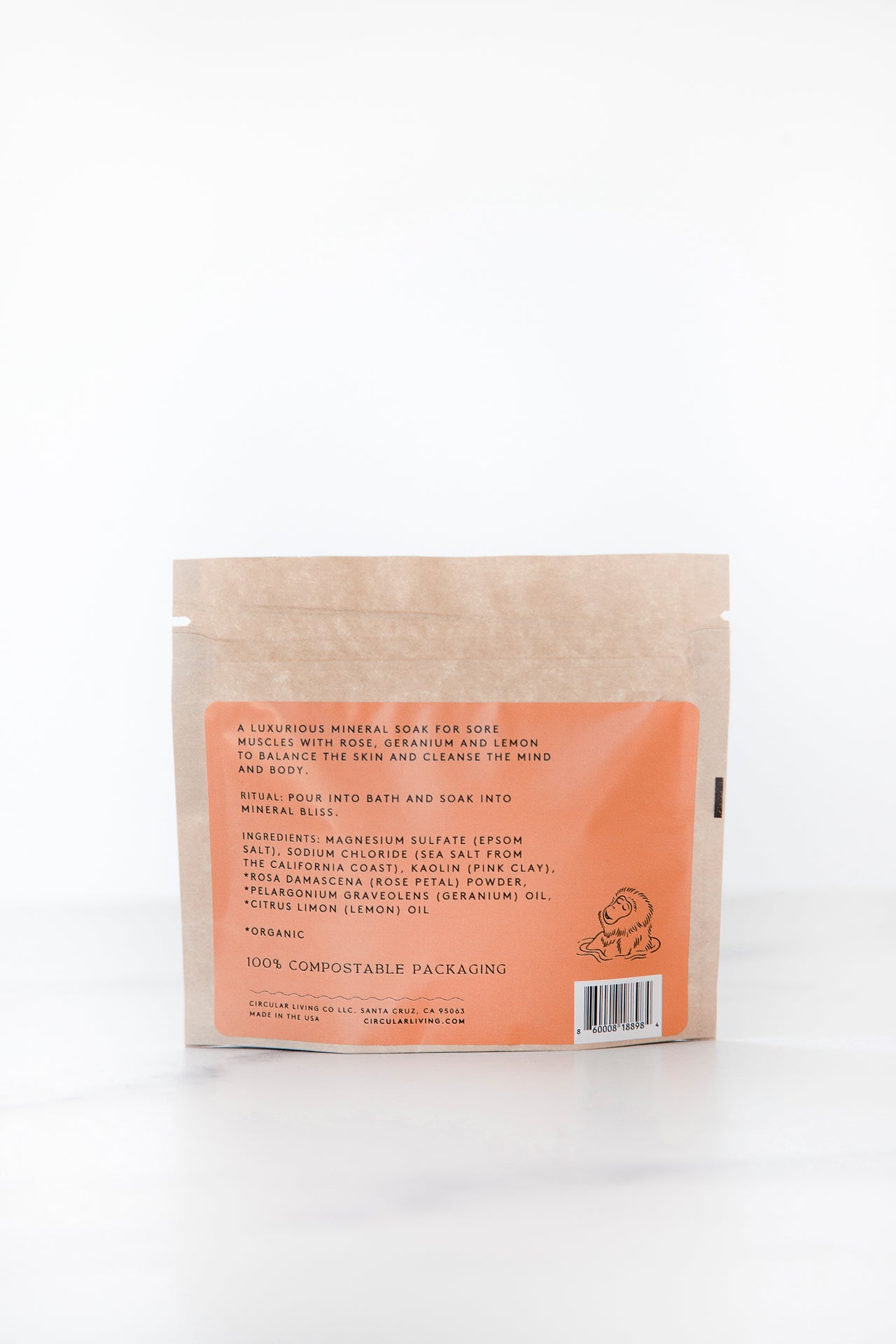 Mineral Bath Soak Sachet, Rose Petal & Geranium – Circular Living